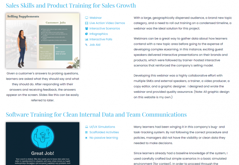 eLearning Portfolio Examples | Instructional Design Portfolio Examples