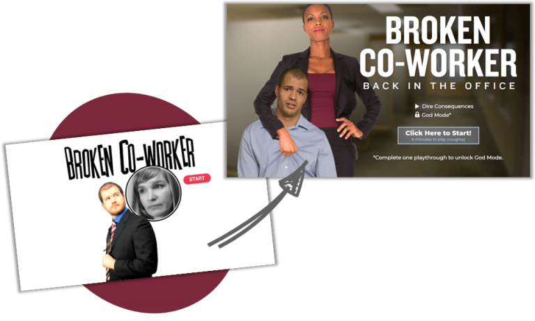 Broken Co-worker | Interactive Story Example for eLearning