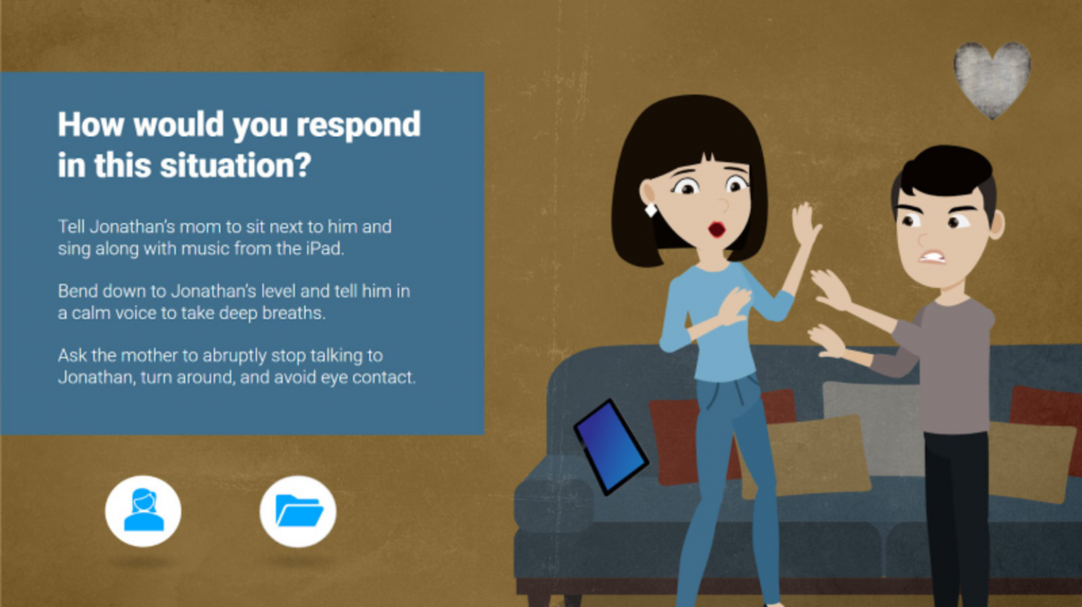Scenario-based eLearning Example Using Custom Graphics - eLearningArt